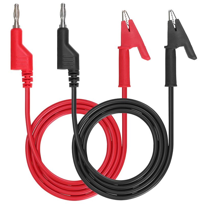 Sumnacon Multimeter Banana Plug to Crocodile Alligator Clip Test Probe ...
