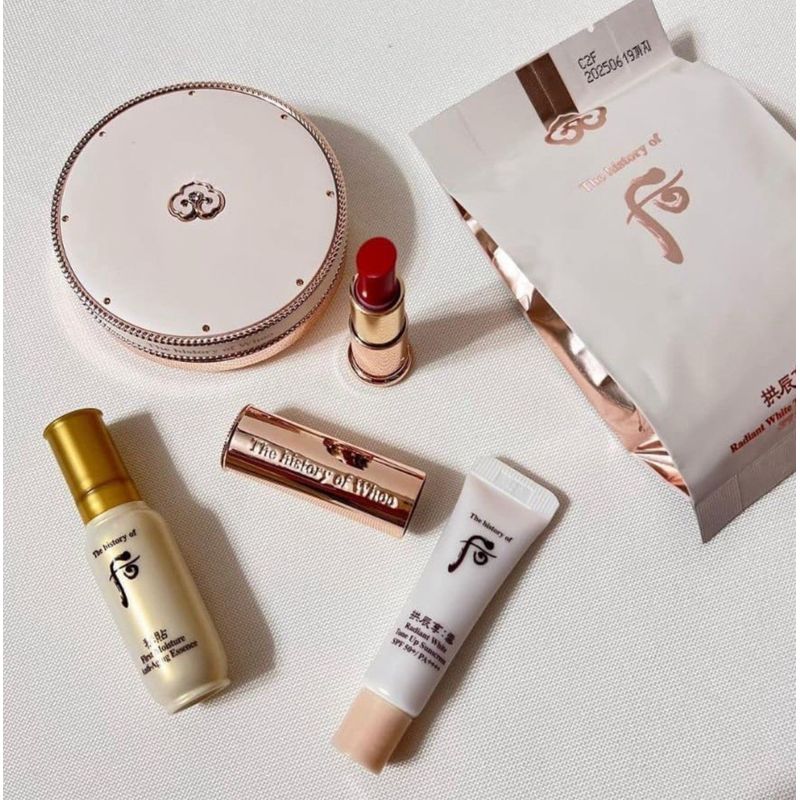 The History Of Whoo Seol Radiant White Tone Up Sun Cushion 1 Refill + 4 ...
