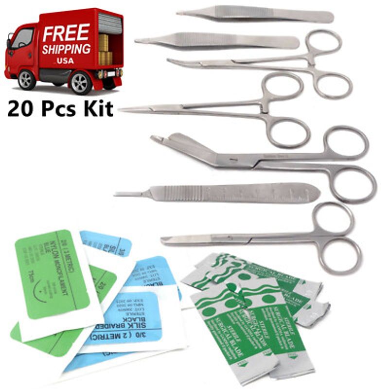 Basic Surgical Suture Training Kit, First Aid Set, ER Kit, Trauma ...