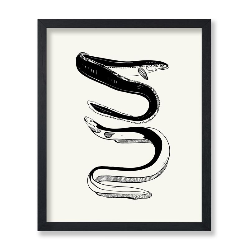 Poster Master Eels Poster - Retro Marine Life Print - Aquatic Art ...