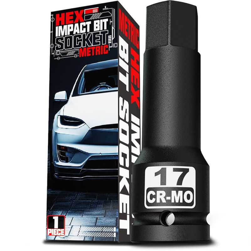 KIRXST 1/2" Impact Hex Bit Socket, H17 (17mm) Allen Key Socket, Premium ...