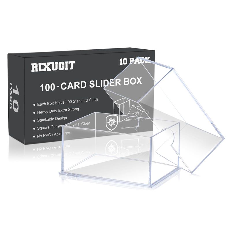 10-Pack 100-Count Deck-Case Card-Box - 2 Piece Trading Card Storage Box ...