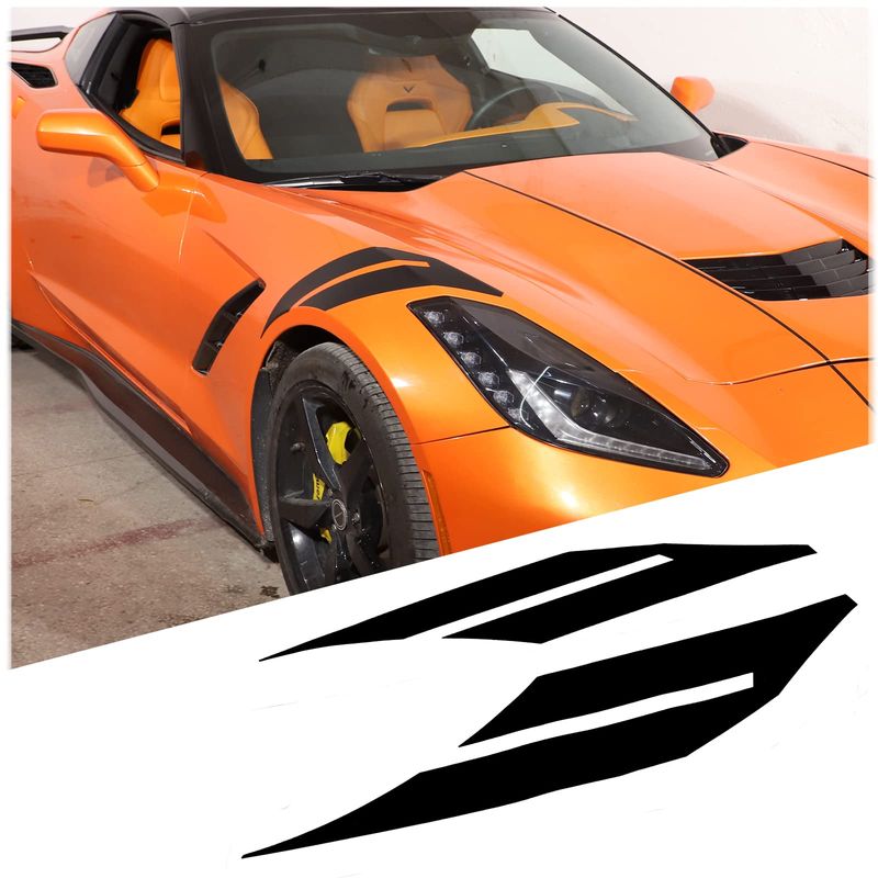 Fender Hash Mark Double Bar Vinyl Graphic Decal for Chevrolet Corvette ...