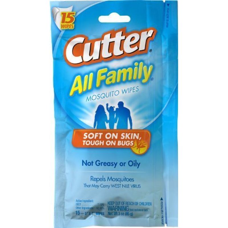 Cutter All Family Mosquito Repellent Wipes (Pack of 3) by United ...