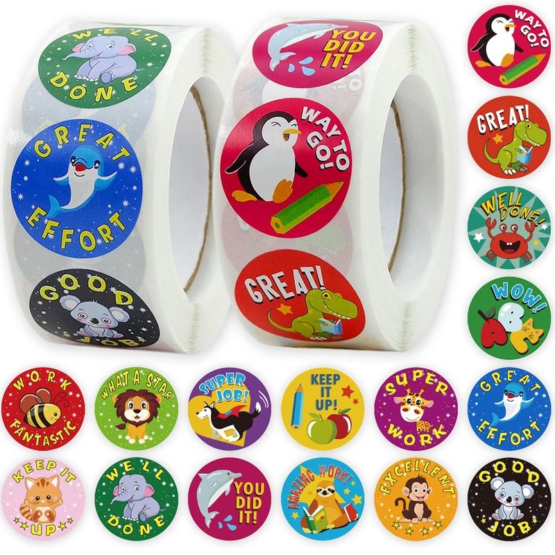ExceLife 1000 Pcs Reward Stickers for Kids, School Training and ...