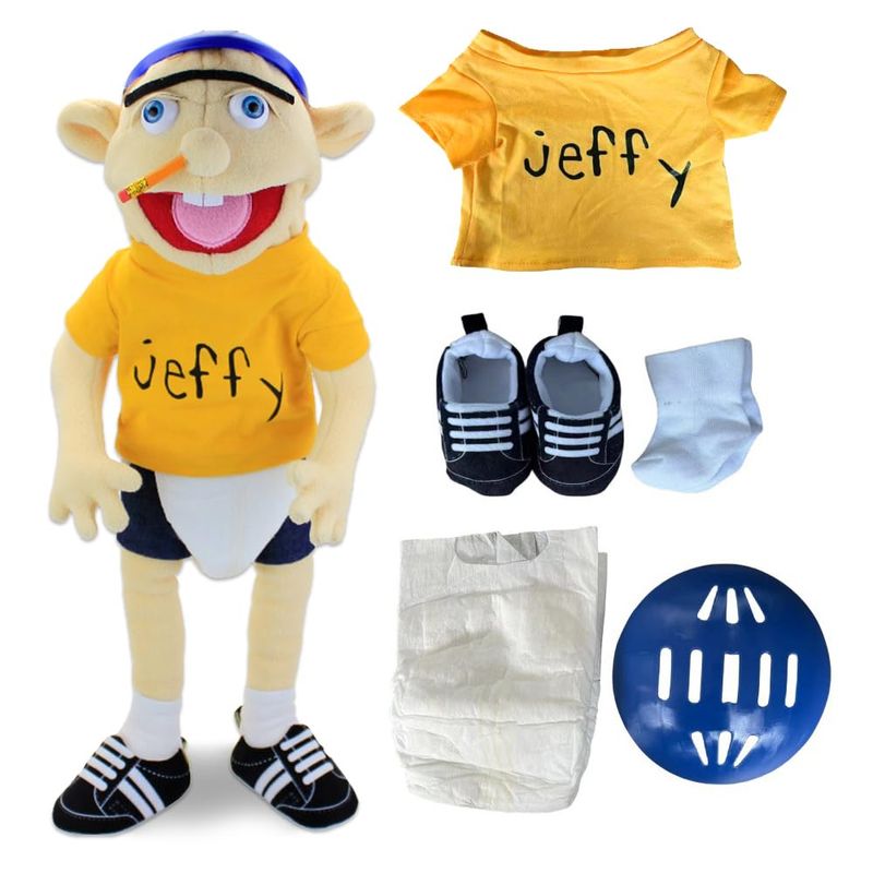 ADDLIVE Jeffy Puppet Plush Toy Doll, 60cm Funny Puppets Toy, Jeffy Hand ...