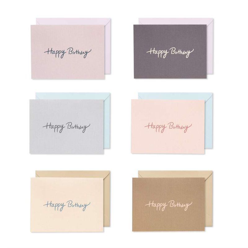 Monolike Happy Birthday Mini Cards Mini Size Set of 6 Mini Cards Happy ...