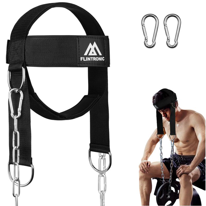 Flintronic Neck Harness Weight Lifting Training, Head Harness Exerciser ...