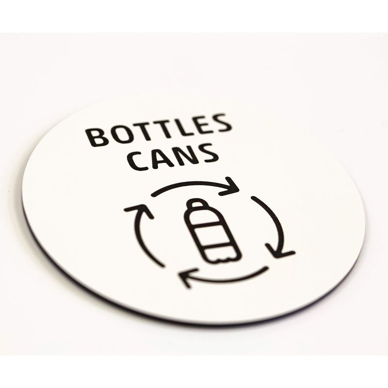 Bottles & Cans Recycling Sign | Sustainability & Recycle Bin Signs | 3 ...