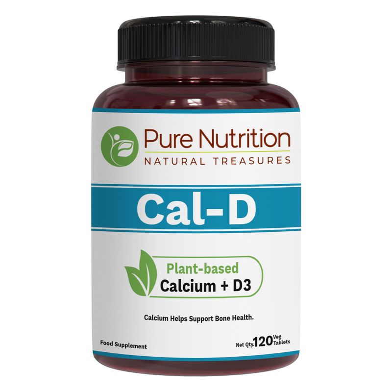 Pure Nutrition Cal D - Plant Based Calcium with VIT D3 K2 & Magnesium ...