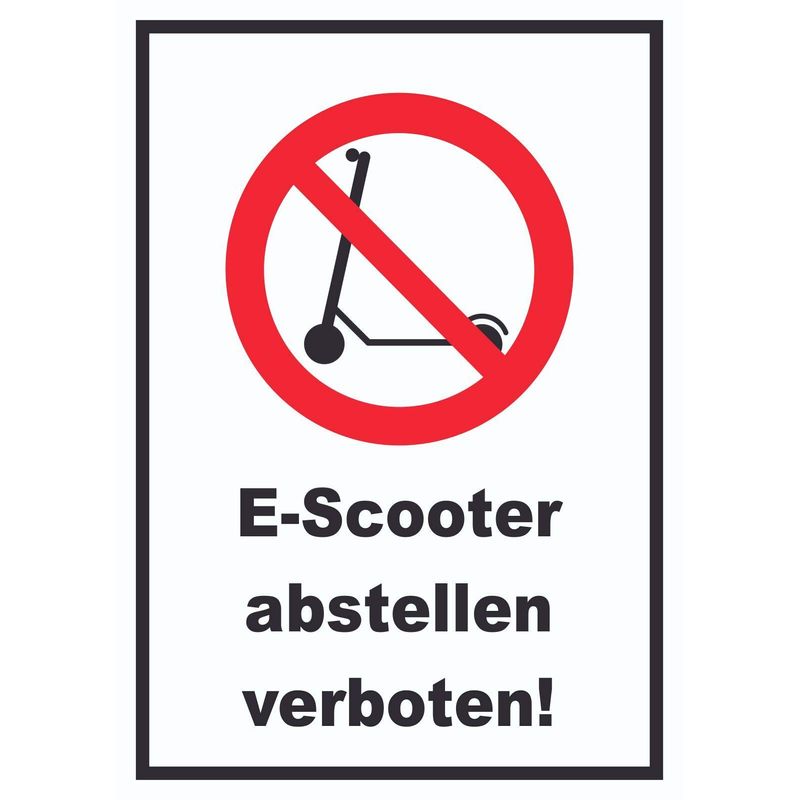 HB-Druck E- Scooter Abstellen verboten Sign Electric Scooter A4 (210 x ...