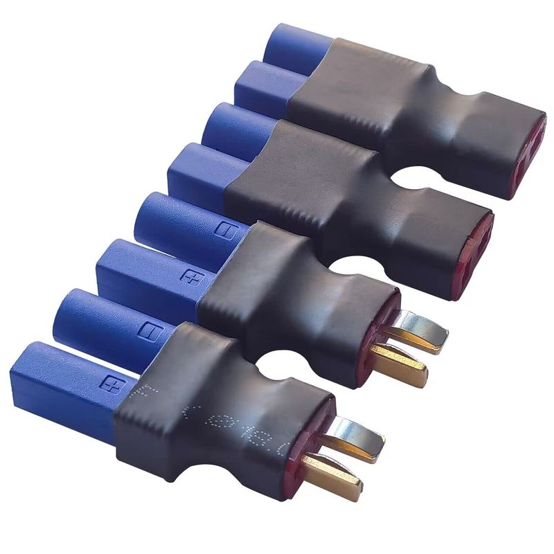 AYECEHI 2Pairs EC5 to T-Plug Deans Style Male Female RC Connector ...