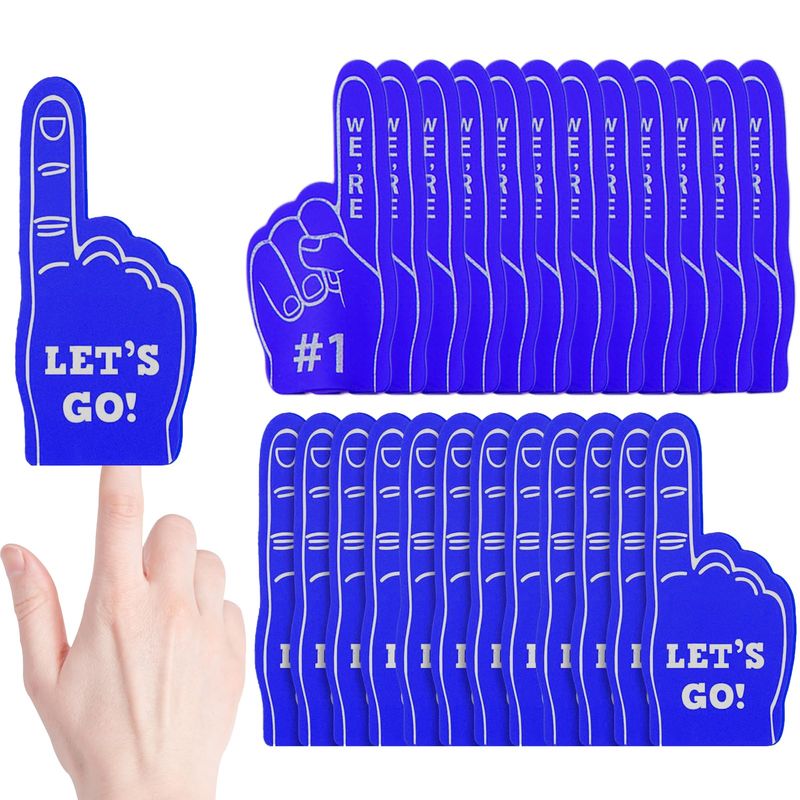 24 Pieces Sports Fan Foam Finger, Mini Foam Finger, Sports Party Favors ...