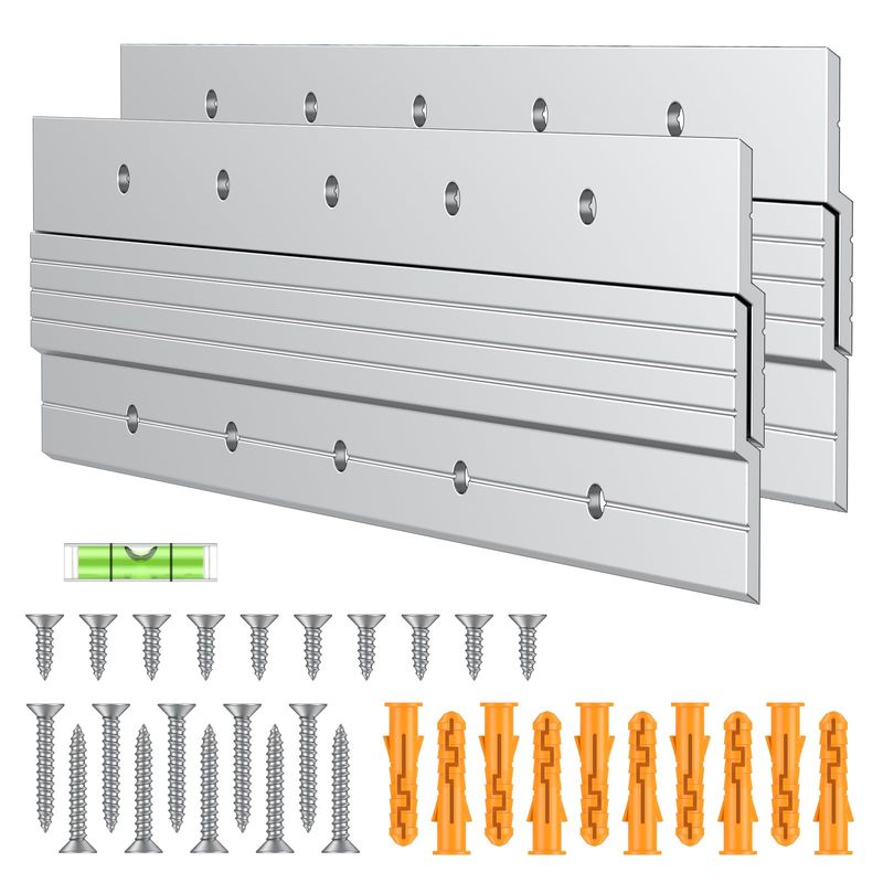 Uniclife 2 Pairs 12 Inch French Cleat Hanger 80 lbs Load Heavy Duty ...