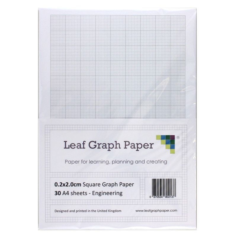 A4 Graph Paper 2mm 0.2cm Squared Engineering - 30 Loose-Leaf Sheets ...