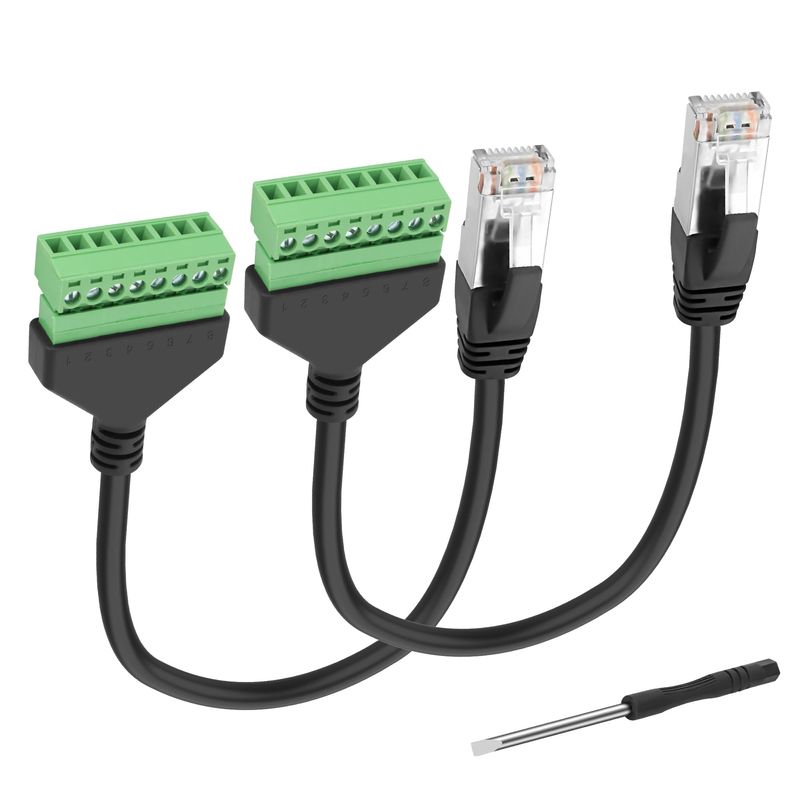 XMSJSIY RJ45 Screw Terminal Adapter RJ45 to 8Pin Terminals Adapter RJ45 ...