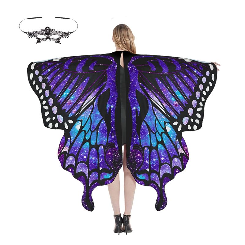 MiiDD Butterfly Costume Women's Halloween Costume Cape with Hood, Fancy ...