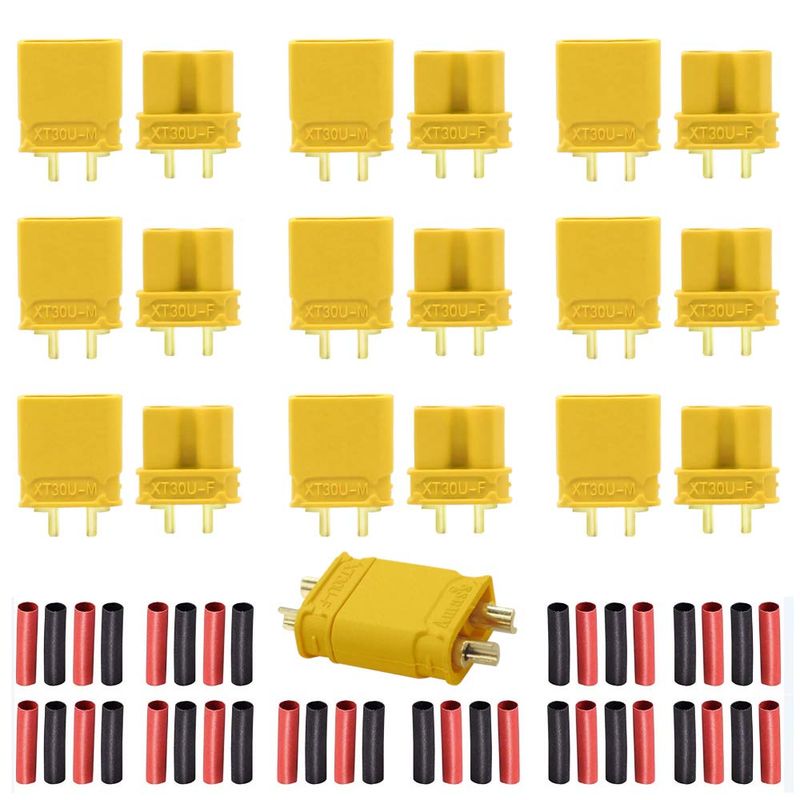 10 Pairs Amass XT30U(XT30 Upgrade) Male Female Bullet Connectors Power ...