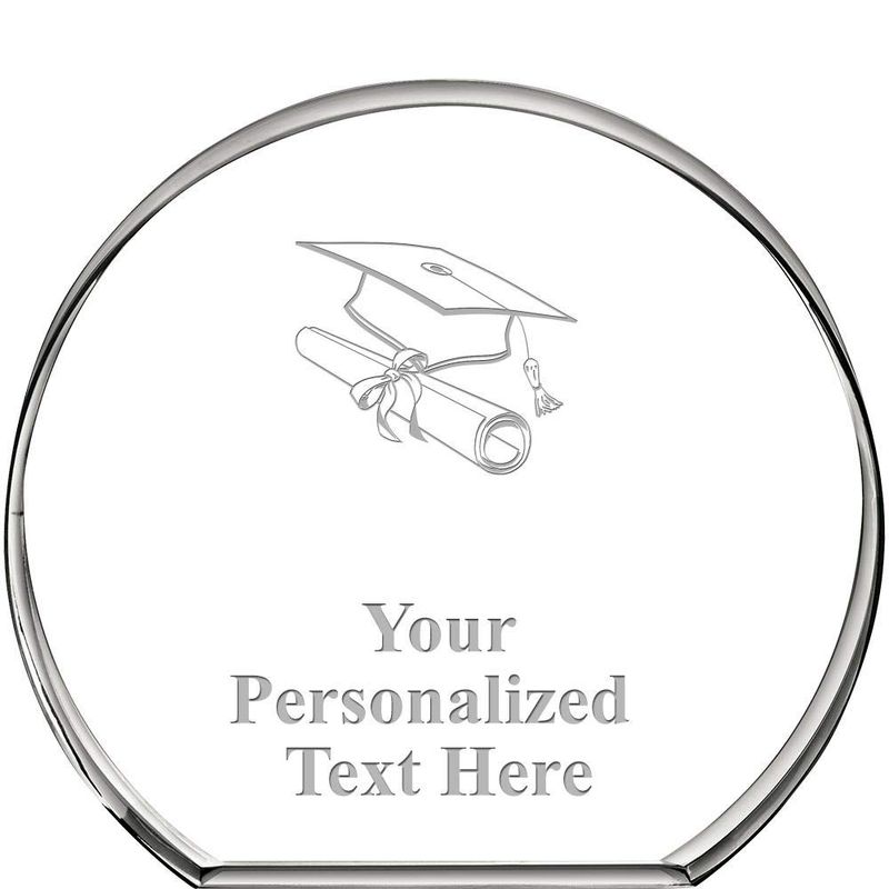 Graduation Standing Circle Paperweight, Custom Engraved Graduation Cap ...