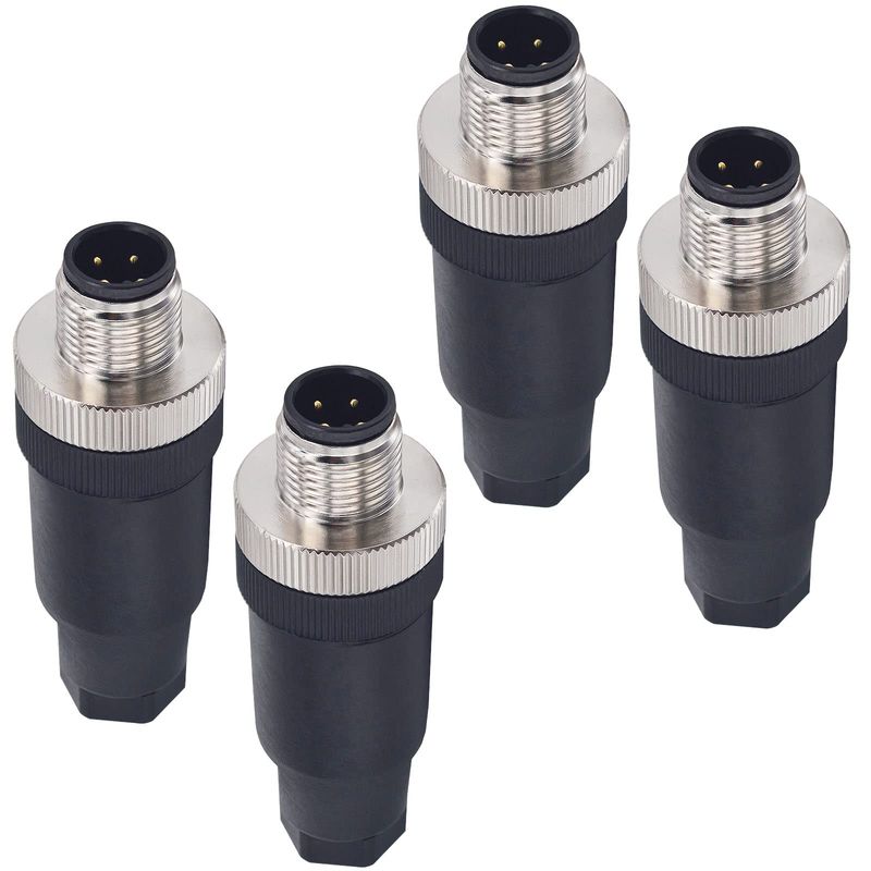 Lonlonty Aviation Connector Plugs, Ethernet M12 Connector Field ...