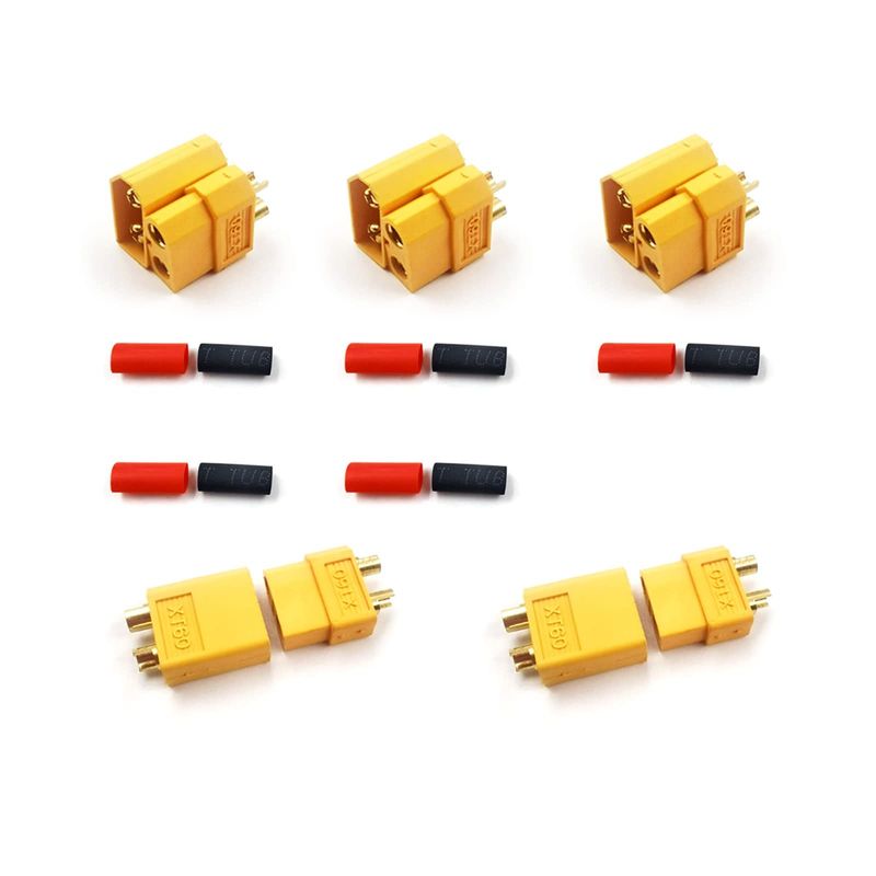 skrnrhrery Xt60 Connectors, 5 Pairs Xt60 for Lithium Battery Remote Control Aircraft Car Remote ...