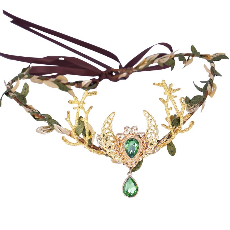 MOSTORY Handmade Moon Elf Crown - Fairy Flower Headpiece Woodland Crown ...