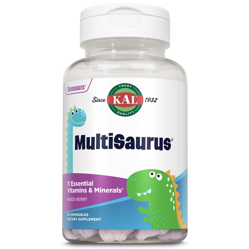 KAL MultiSaurus Kids Chewable Multivitamins, 11 Essential Vitamins and ...