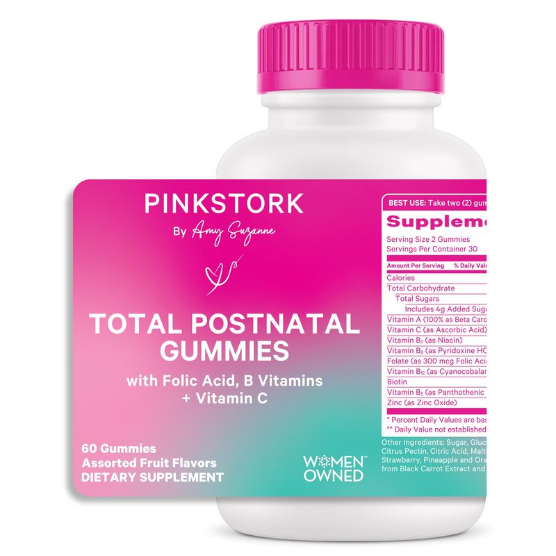 Pink Stork Total Postnatal Vitamin Gummies - Multivitamin for ...