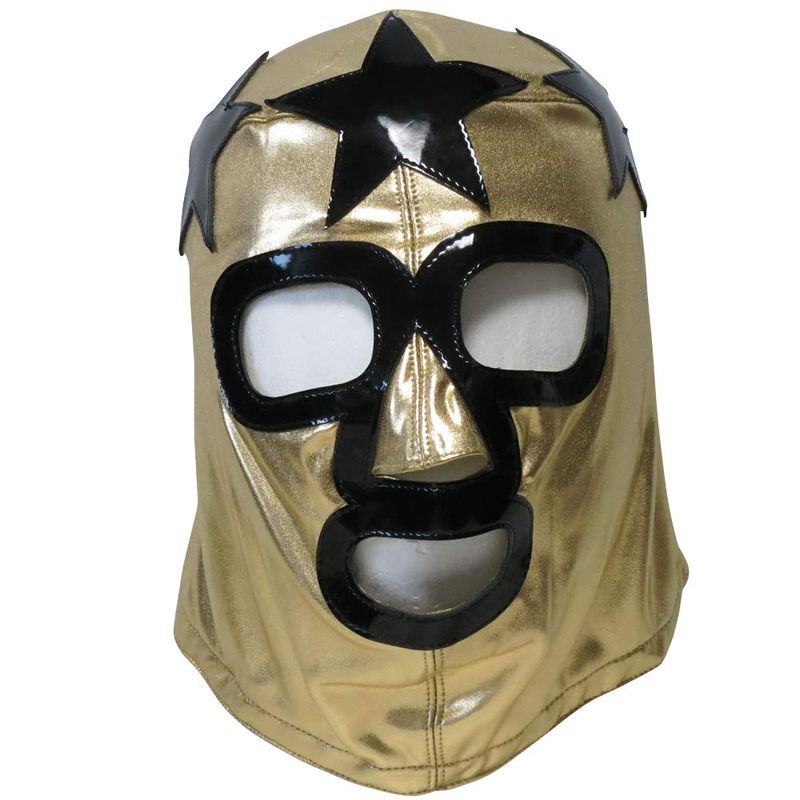 Pro Wrestling Mask Meteor Mask Masked Superstar Semi-Pro Mask Gold ...