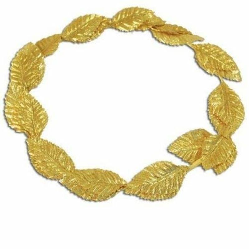 Gold Roman Laurel Wreath Golden Leaf Crown Headdress Roman Greek Vine ...