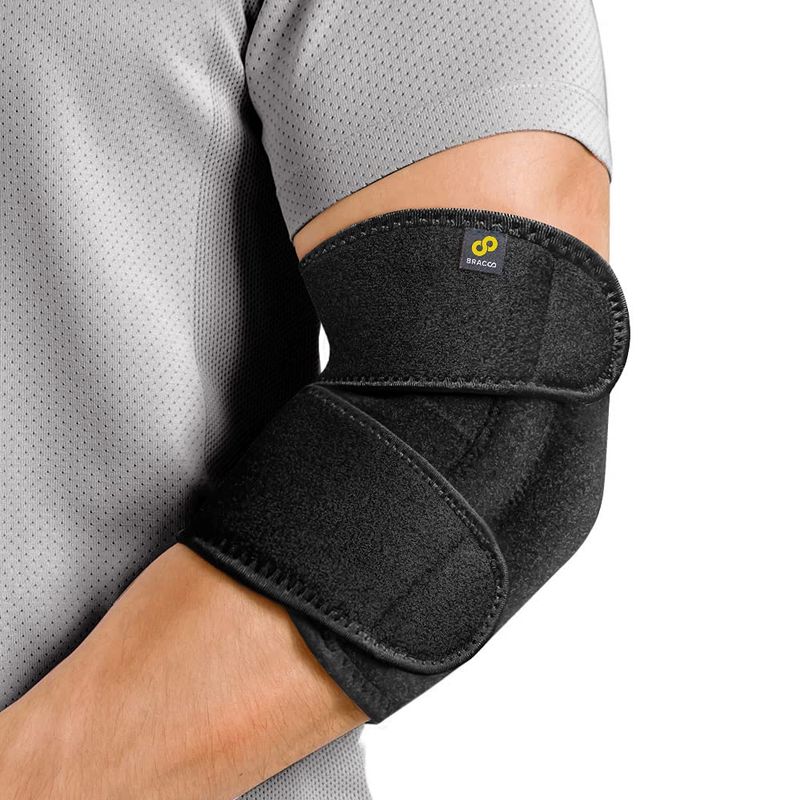 Bracoo Elbow Support Brace, Adjustable Compression with Dual ...