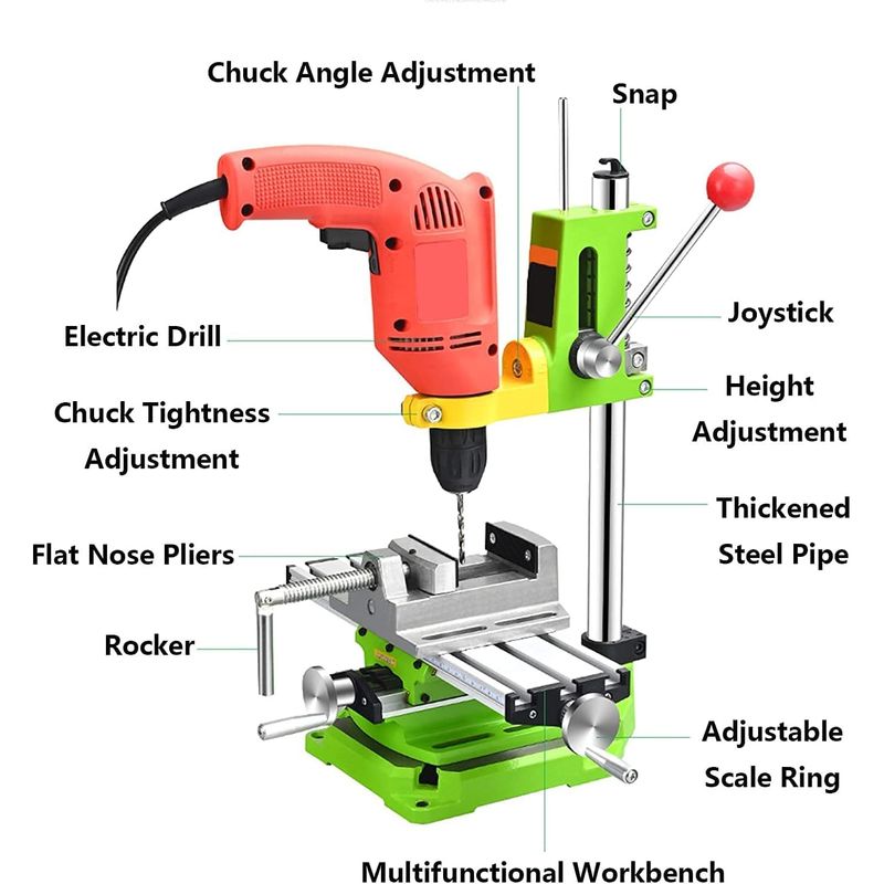Mini Milling Machine Tabletop Cross Workbench Tabletop Drilling Machine ...