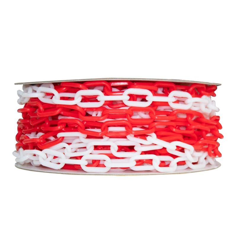 10 Meter 6MM Thickness Plastic Chain - Red & White, Durable Plastic ...