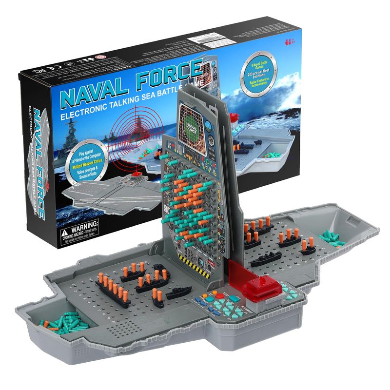 LEVEROAM Talking Sea Battle Board Game with Light and Sound Effects ...