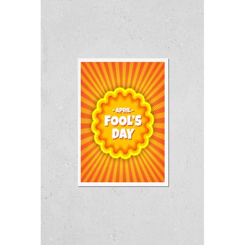 Wall Art Poster Print of April Fool's Day Pop Art Comic Banner Template ...