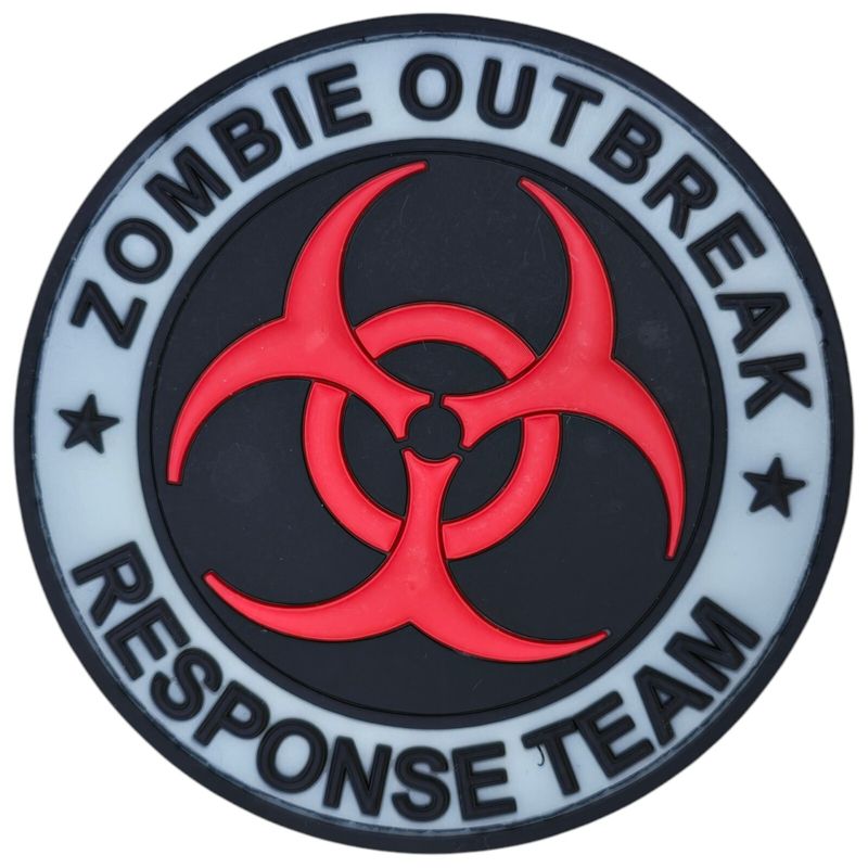 ZOMBIE OUTBREAK RESPONSE TEAM BIOHAZARD SWAT RED GLOW TACTICAL 3D PVC ...