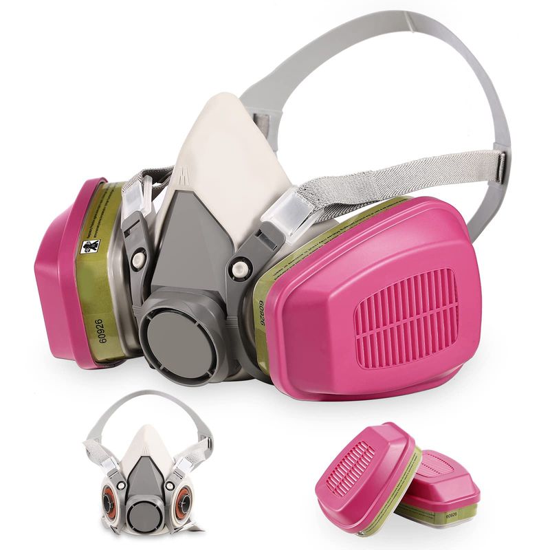 GQFOWE Reusable Half Respirator with 60926 Filter,Half Facepiece Cover ...