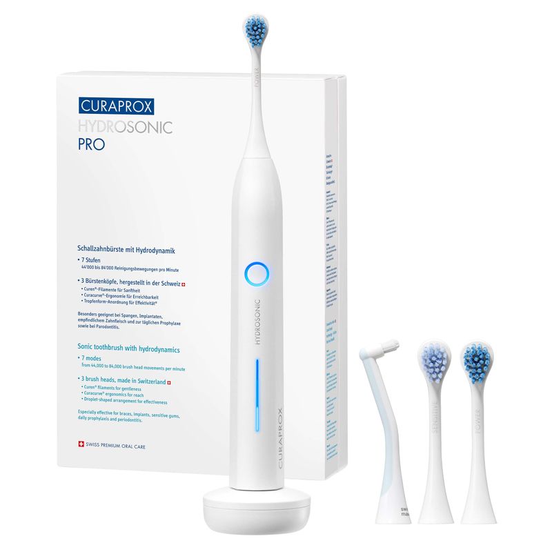 Curaprox Hydrosonic Pro Electric Toothbrush with Charger and Travel ...