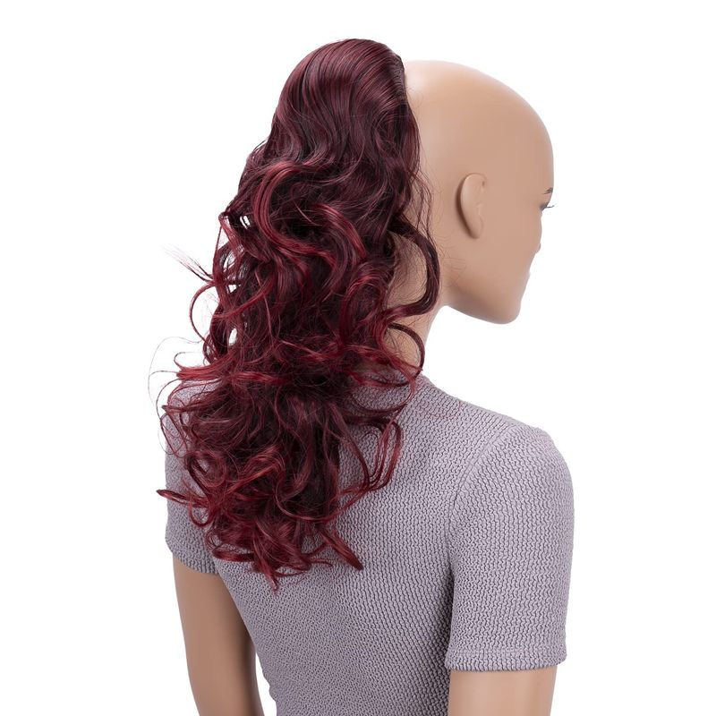 CAISHA 18" Hairpiece Ponytail Extensions Voluminous Wavy Red Mix PH28 ...