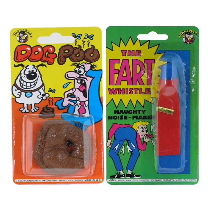 Funnyman Jokes Fart Whistle and Fake Dog Poo 2-in-1 Bundle | Party Bag ...