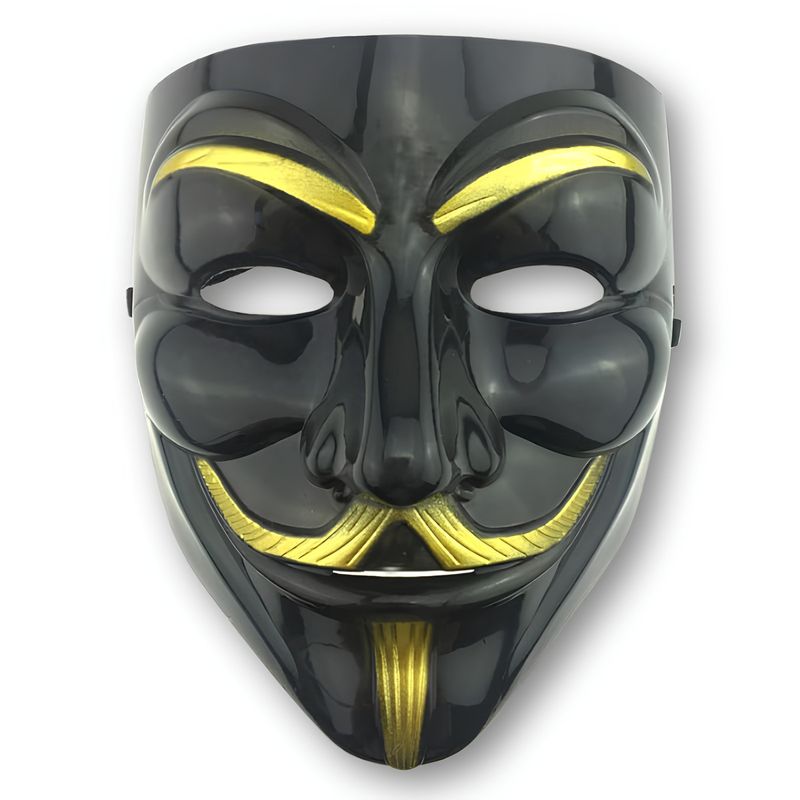 Black V for Vendetta Mask Hacker Mask Spy Ninjas PZ9 Costume Guy Fawkes ...