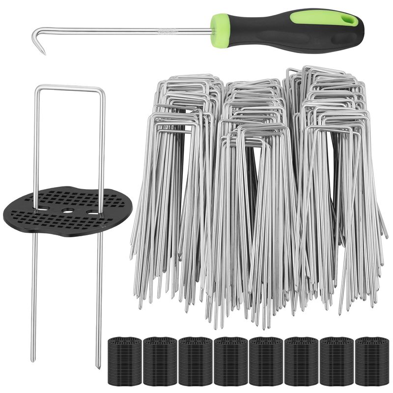 Greaner U-Shaped Landscape Staples, 6 Inch 120PCS Heavy Duty Landscape ...