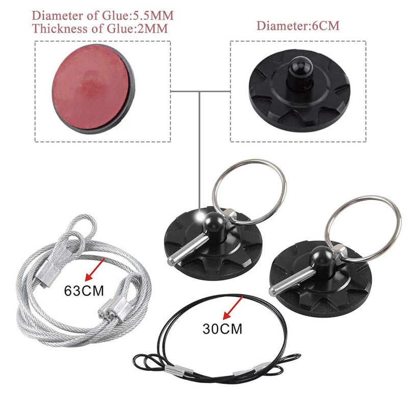 Sporacingrts 2PCs Hood Lock, Universal CNC Aluminum Hood Pins Lock ...