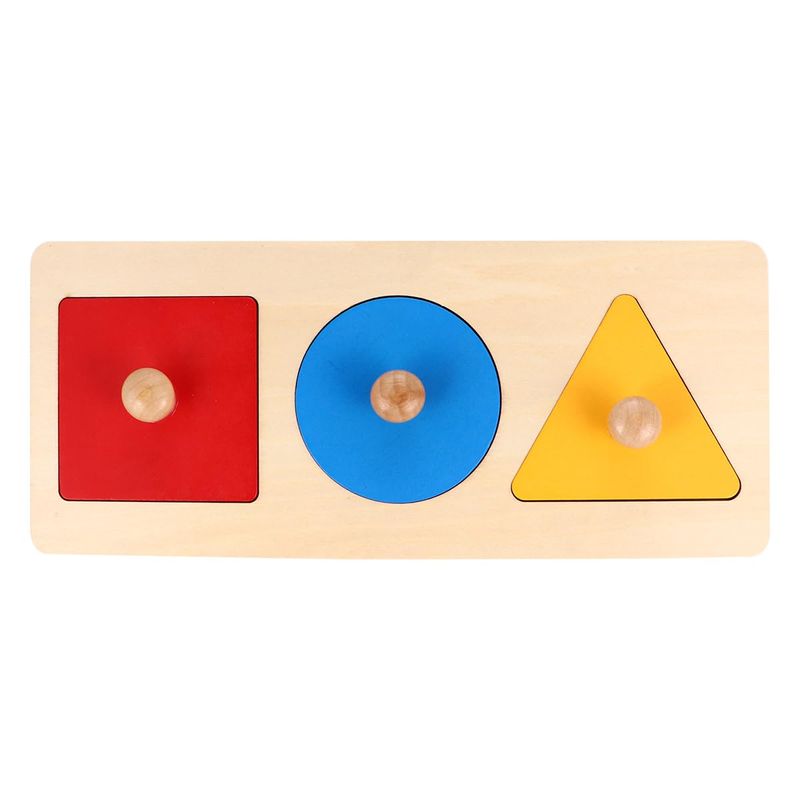 TOYANDONA 1 Pieces Baby Wooden Shape Puzzles,Montessori Wood Knob ...
