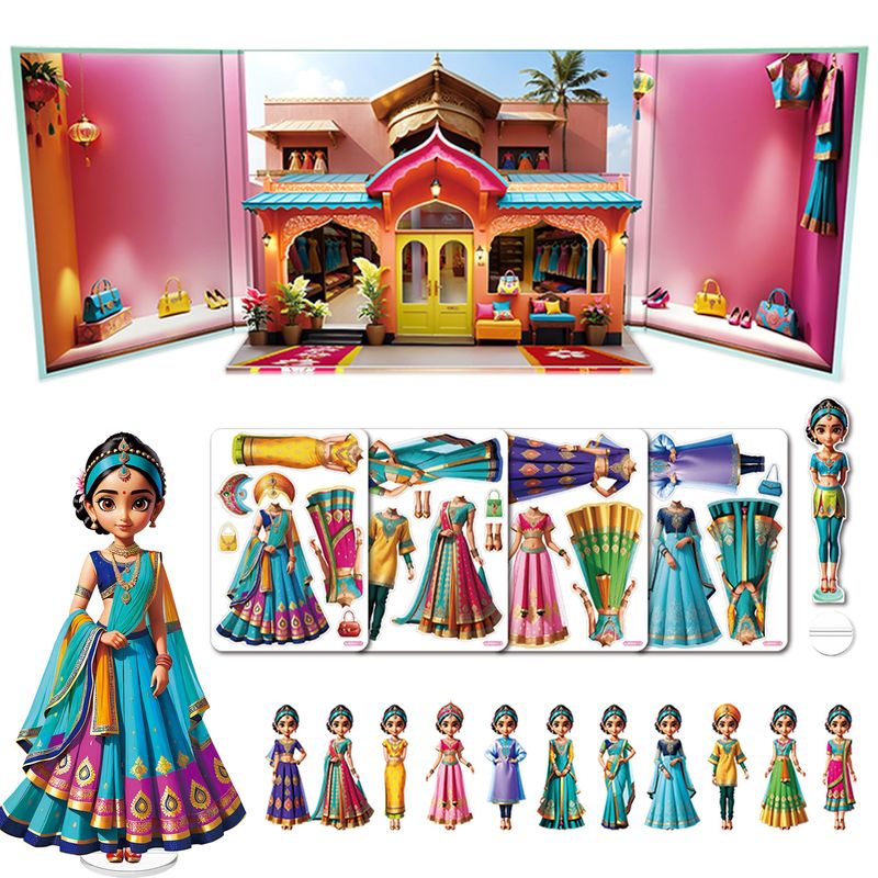 Magnetic Dress Up Dolls for Girls - Princess Magnet Paper Dolls Book ...