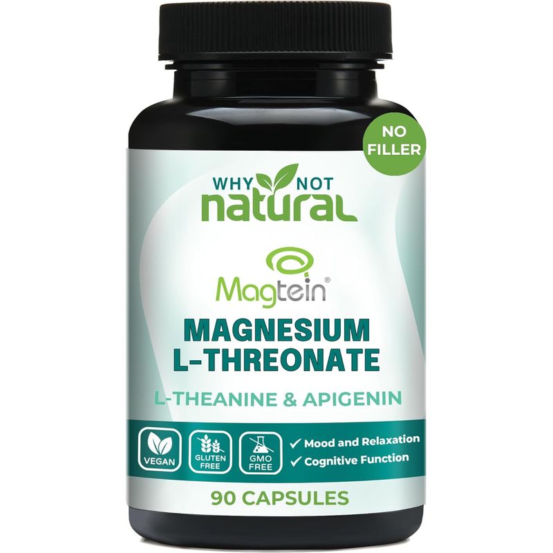 Magnesium L-Threonate Complex with Apigenin and L-Theanine 90 Capsules ...