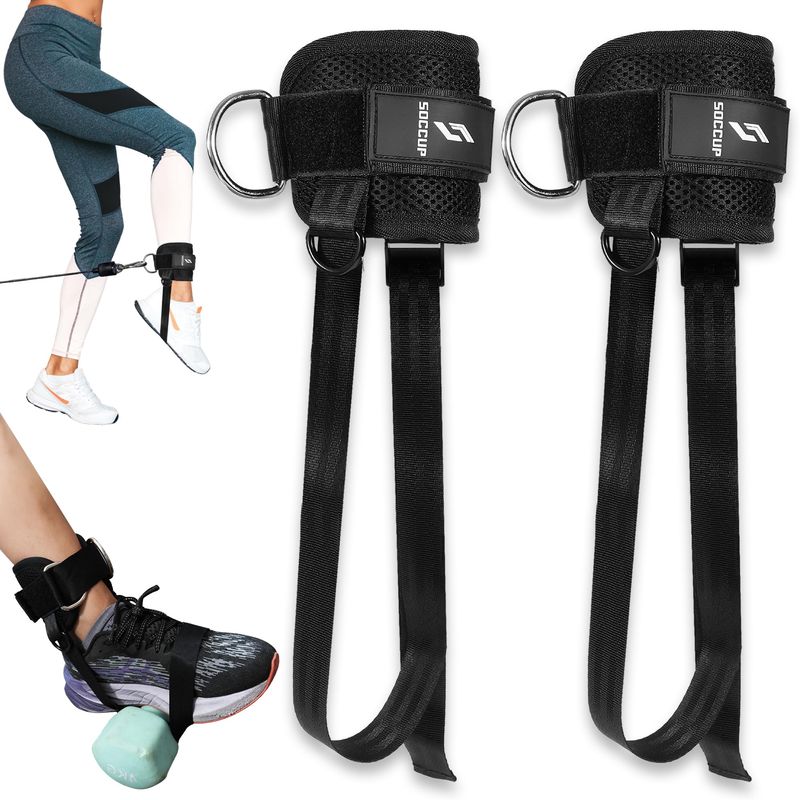 SOCCUP Workout Ankle Strap for Cable Machine & Dumbbells Weight - Foot ...