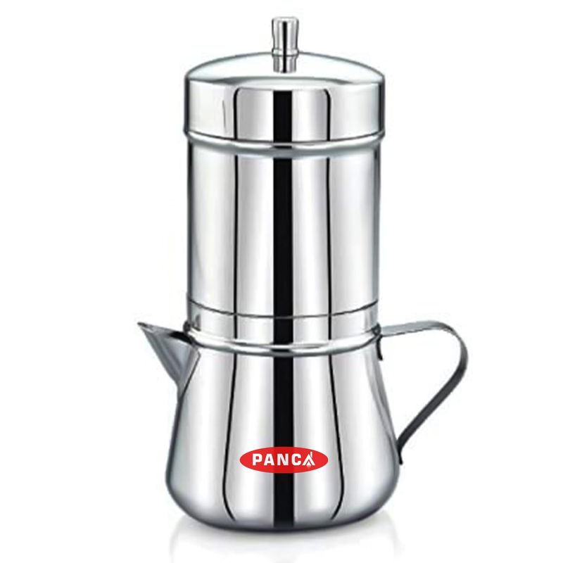 PANCA Stainless Steel Premium Filter Coffee Maker With Handle, Mocha ...