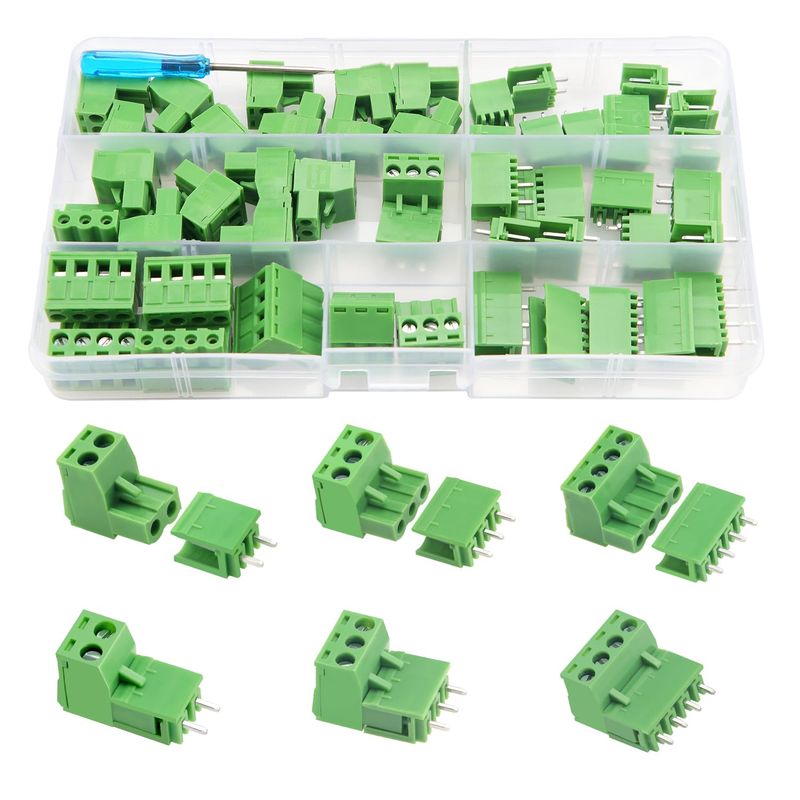 YIXISI 25 Paare PCB Mount Screw Klemmenblock Pluggable, 5.08mm 2 Pin ...