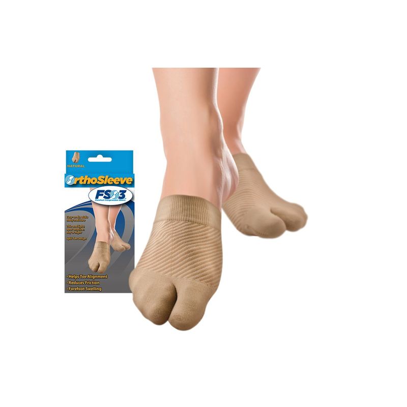 OrthoSleeve FS3 Forefoot Compression Sleeves Bunion Comforter and Split ...